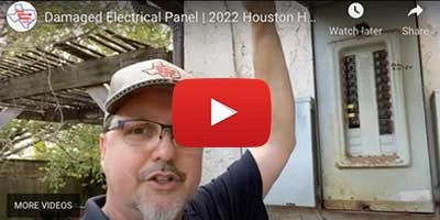 Damaged Electrical Panel with Trent Barnes - Texan Home Inspectors